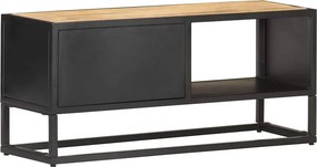 TV stolek s vyřezávanými dvířky 90 x 30 x 40 cm hrubý mangovník 320944