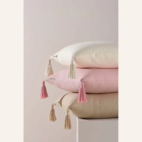 Room99 Dekorační povlak na polštář s třásněmi Soul Bavlna Barva: Růžová, Velikost: 30 x 50 cm