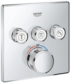 Grohe Grohtherm SmartControl - Termostatická baterie pod omítku, 3 ventily, chrom 29126000