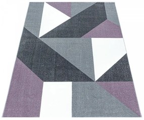 Koberec Ottawa mnohoúhelníky fialově šedý