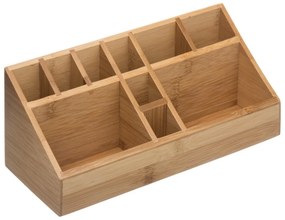 Kosmetický organizér Woody 10 přihrádek bambus