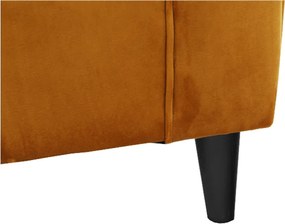 relaxační křeslo, ušák, dřevo/látka, nohy tmavé/potah hořčicový, Tempo Kondela CHARLOT