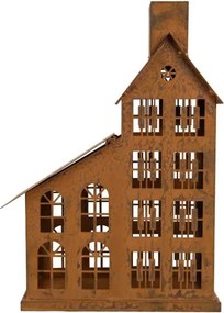Kovová lucerna domek - 32 cm