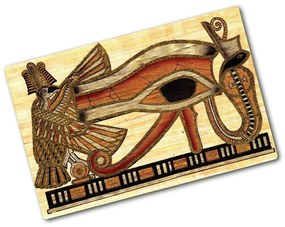 Wallmuralia Kuchyňská deska skleněná Egyptské oko papirus 80x52 cm