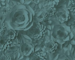 Vliesová 3D tapeta zelené květy 387184 / Tapety na zeď 387184 PintWalls (0,53 x 10,05 m) A.S.Création