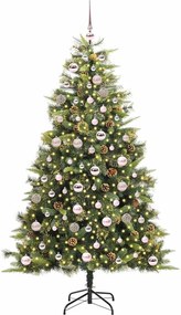 Umělý sklopný vánoční stromeček s kužely Zelená 180 cm 3395091