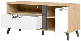 Casarredo - Komfort nábytek Televizní stolek DONORI 24 1D1S ořech americký/bílá/grafit