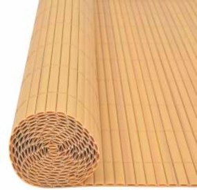 Oboustranný zahradní plot 90 x 400 cm žlutý 317148