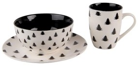 Porcelánový dezertní talíř se stromky Beautiful Christmas – 20x2 cm