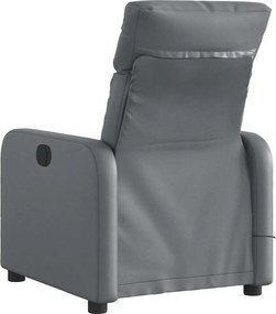 Elektrické masážní polohovací křeslo šedé umělá kůže 3206745