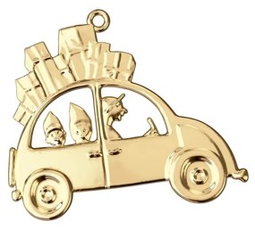 Vánoční ozdoba Christmas Car Gold 6,5 cm Rosendahl