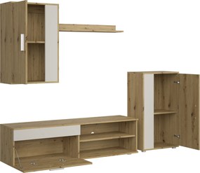 HALMAR BENSON obývací stěna dub artisan/kašmír