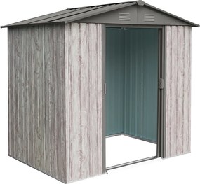 Zahradní domek BestBerg ZDB-2SD / 2,5 m² / 194 x 131 x 184 cm / dekor bílé dřevo/šedá