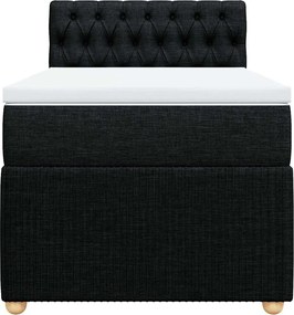 Box spring postel s matrací černá 100 x 200 cm textil 3289676