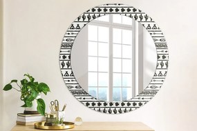 Kulaté dekorativní zrcadlo Boho minimalista fi 70 cm