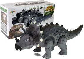 LEANToys Dinosaurus Triceratops šedý na baterie