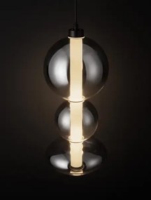 LED stmívatelné černé-šedé moderní svítidlo Bally