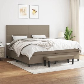 Box spring postel s matrací taupe 200x200 cm textil 3136625