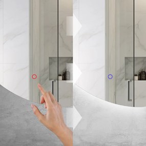 Tutumi Rea, čtvercové LED zrcadlo 60x60 s kulatým LED podsvícením YH-BL-12, HOM-01513