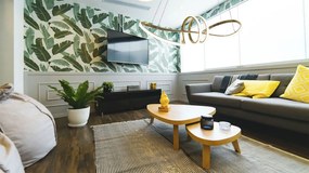 Toolight - LED závěsné svítidlo APP824-CP + dálkové ovládání, zlatá, OSW-06662