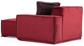 Designová rohová sedačka Valtina bordó - pravá