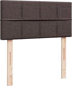 Box spring postel s matrací tmavě hnědá 90x200 cm textil 3287342