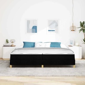 Postel s boxspringem s matrací Černá 200 x 200 cm textil 3398593