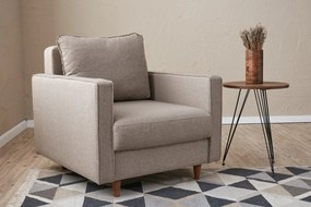 Atelier del Sofa 1-místná pohovka - křeslo Eva - Cream, Krémová