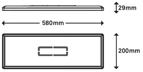 Briloner 3394-015 - LED Stropní svítidlo FREE LED/22W/230V 58x20 cm