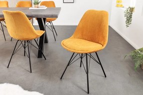 Žlutá manšestrová židle Scandinavia Meisterstück