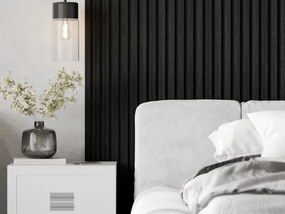 Mexen Lam-F, akustické stěnové lamely 275 × 30 cm, plstěný podklad 8 mm, technická dýha, dub černý stříbřitý, S105-275307-3015-025