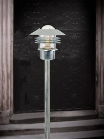 Pozinkovaný zahradní sloupek Vejers pro žárovku E27 92cm  - Nordlux
