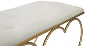 Designová lavice Efthymia 105 cm krémová