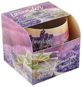 Bartek svíčka vosková ve skle 100g Lavender Soap/Levandulové mýdlo/