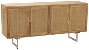 Dřevěná komoda z mangového dřeva s výpletem Ginna - 170*45*80 cm