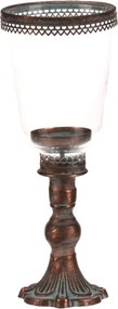 Kovový svícen 31 cm měděný FUP575-M