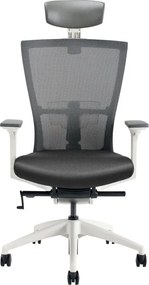 Office Pro Kancelářské křeslo na kolečkách MERENS WHITE SP – s područkami a opěrkou hlavy Černá BI 201