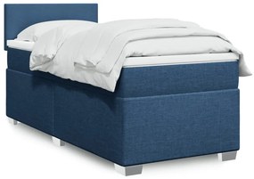 Box spring postel s matrací modrá 100 x 200 cm textil 3285798
