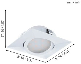 Eglo 95844 - SADA 3x LED podhledové svítidlo PINEDA 1xLED/4,9W/230V