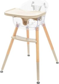 Jídelní židlička Baby Mix Ingrid wooden beige