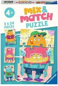 Ravensburger Mix  Match Puzzle Legrační příšera / 3x24 dílků / od 4 le