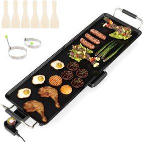 Costway 70 cm Elektrická grilovací deska Teppanyaki Gril Nepřilnavý povrch