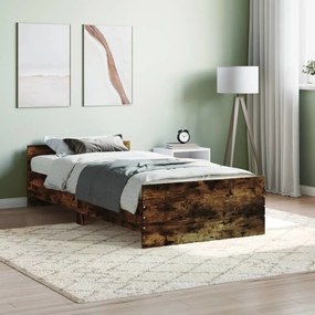 vidaXL Rám postele 90 x 200 cm kompozitní dřevo [835930] Barva: kouřový dub