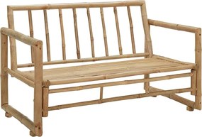 Zahradní lavice s poduškami 115 cm bambus 315597