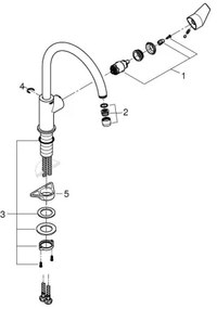 GROHE 31367001 - Dřezová baterie BAUEDGE 332 mm lesklý chrom