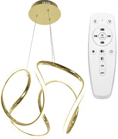 Toolight, LED závěsné svítidlo + dálkový ovladač 60W APP386-CP, zlatá, OSW-06902