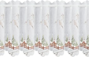KRÁTKÁ ZÁCLONA NA POUTKÁCH XMAS17 145X40 CM VZOROVANÁ