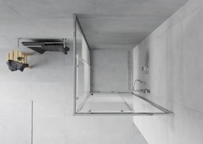 Mexen RIO - Čtvercový sprchový kout 80x80 cm, průhledná / pásy, 860-080-080-01-20