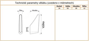 In-Design Nábytkový věšák SIDOR zlatá matná broušená