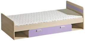 Dětská postel Lora L13 Výběr postele: s matrací, Vyberte dekor: jasan coimbra - fialova